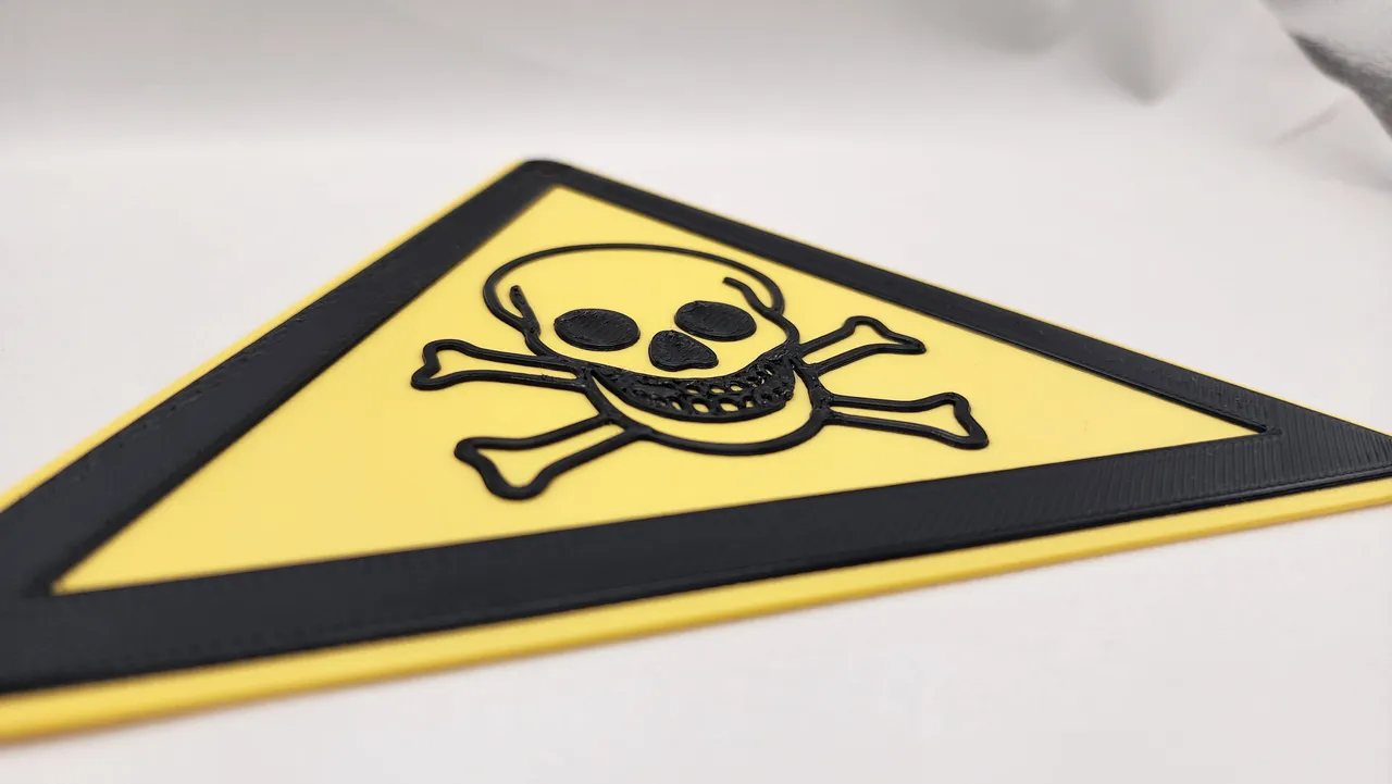 Warning/Danger Sign 2 Color by Triple G Workshop | Download free STL ...