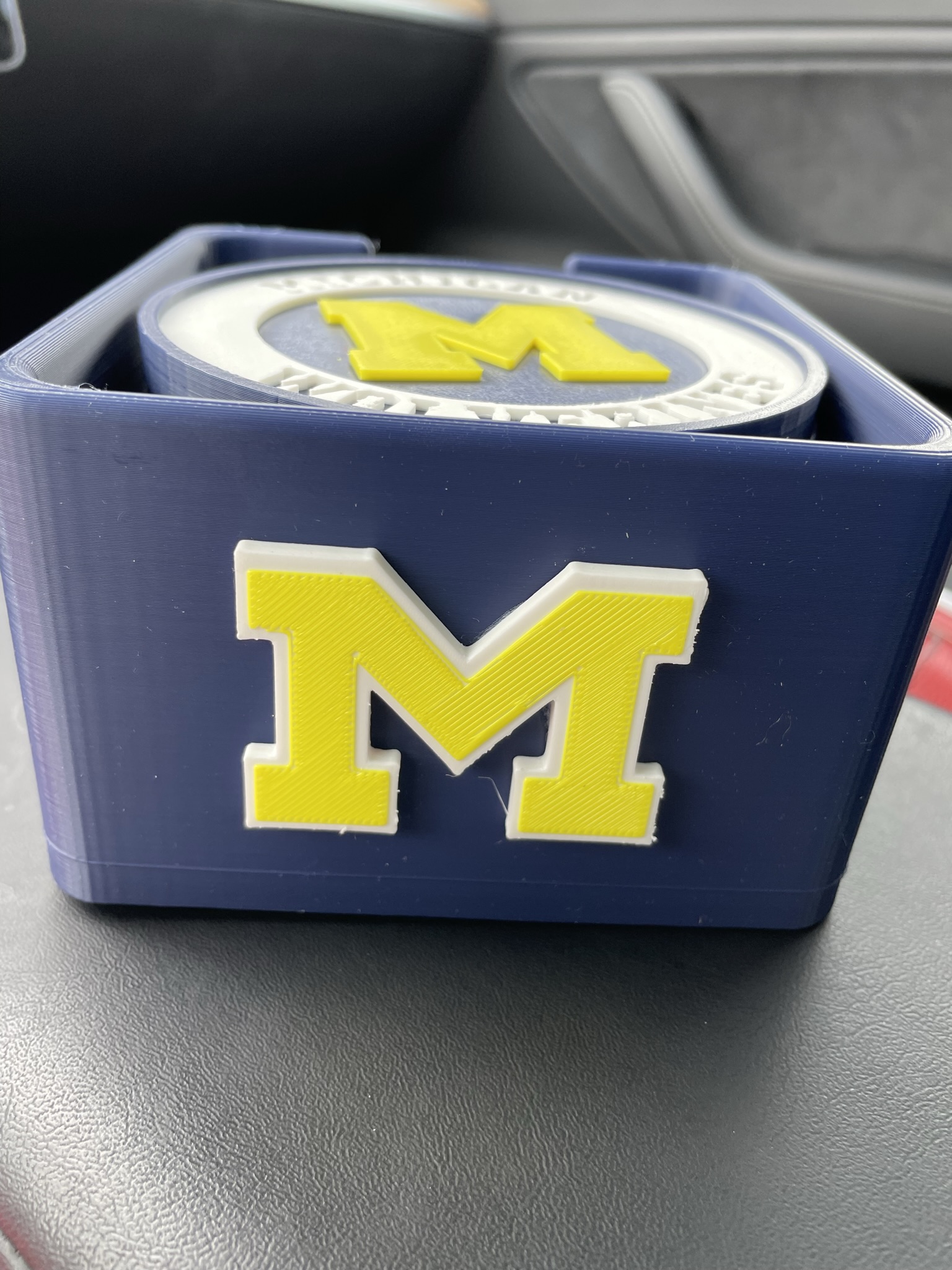 Michigan Wolverines coaster set with box by SR22pilot | Download free ...