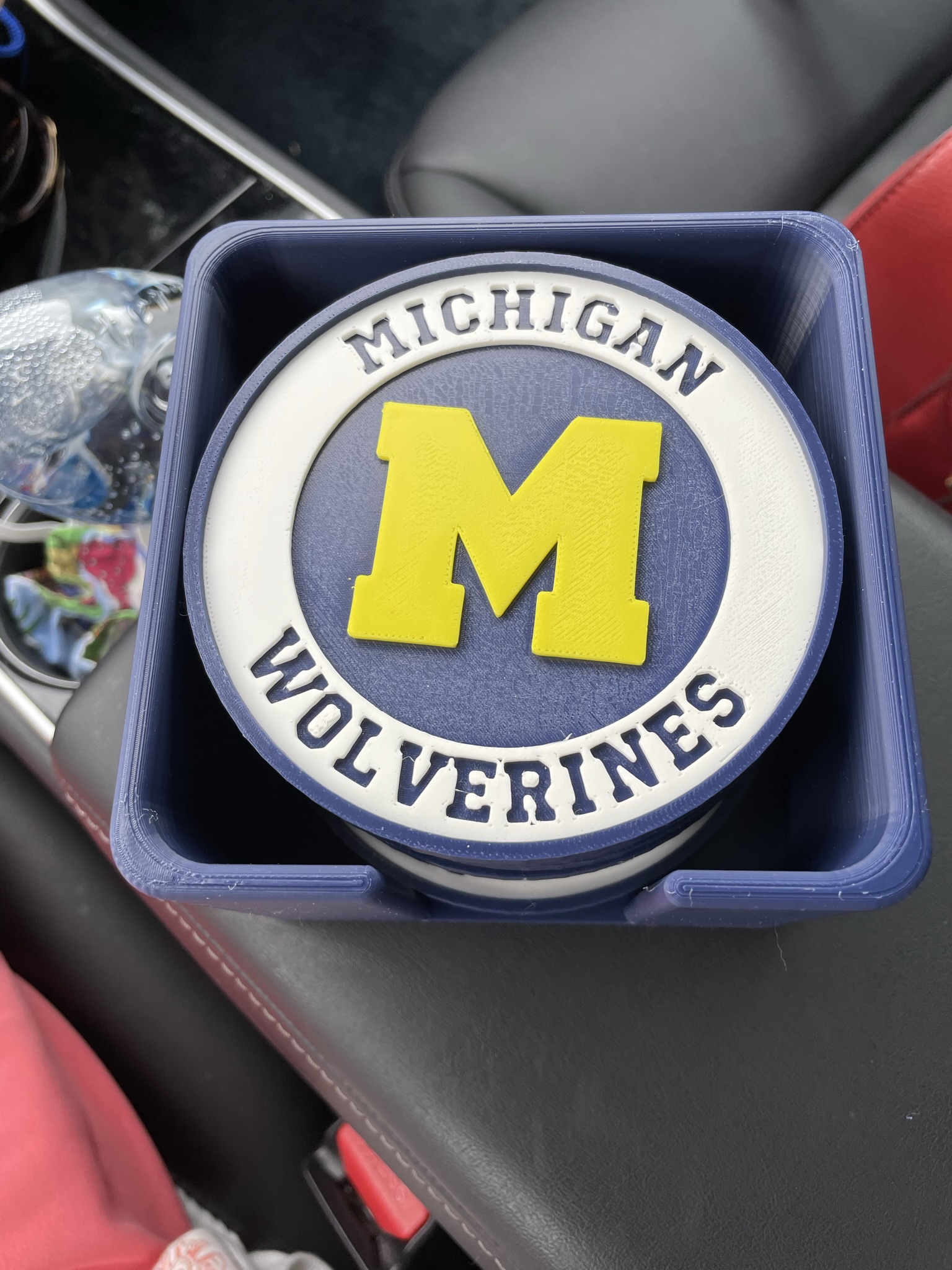 Michigan Wolverines coaster set with box by SR22pilot | Download free ...