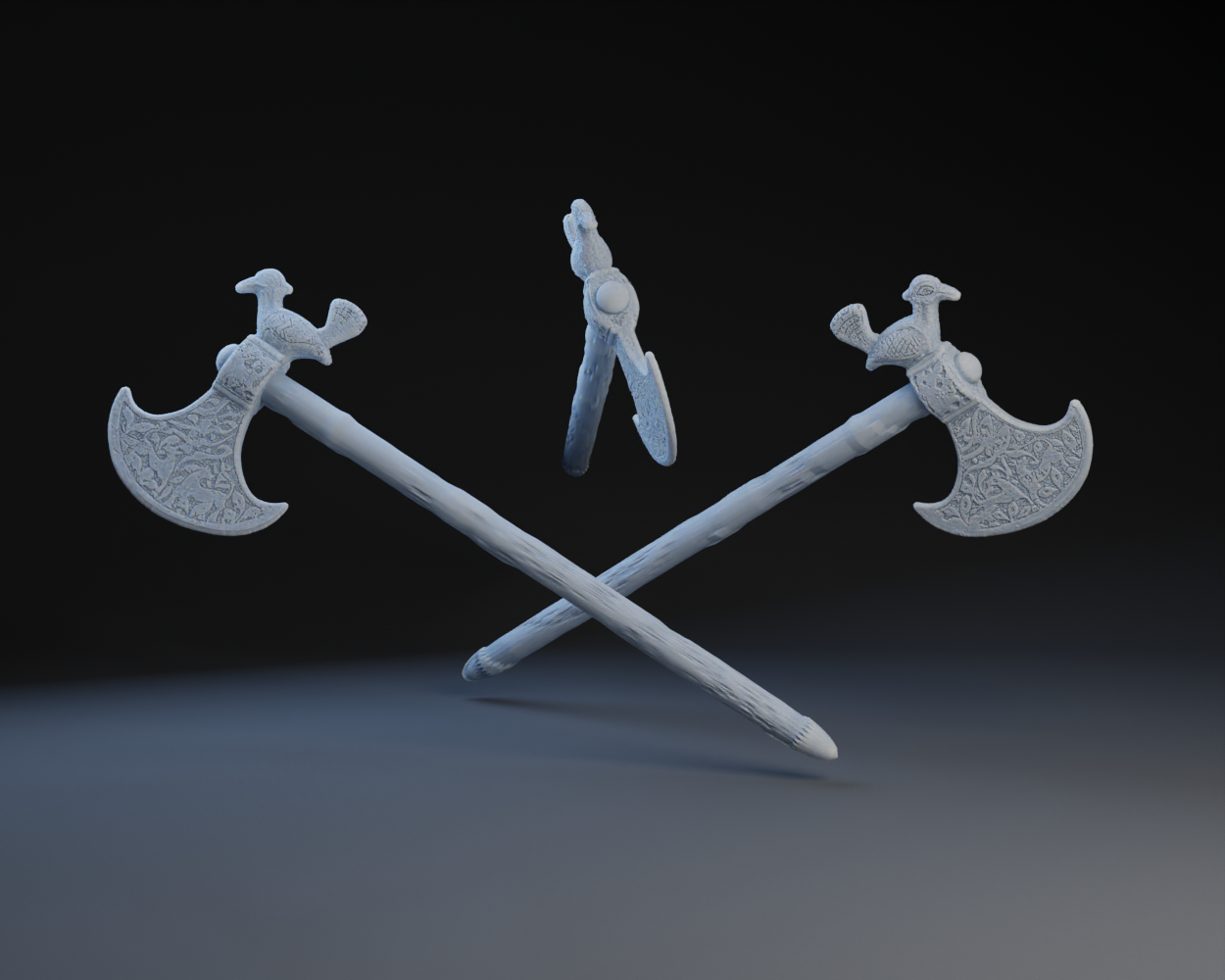 Decorative Axe with Bird on It. by Peter Farell | Download free STL ...