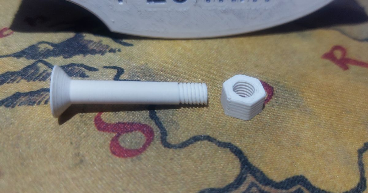 M5 Nut and Bolt (For Radius gauge 1-20 mm by mibla) by GandalfGrey ...