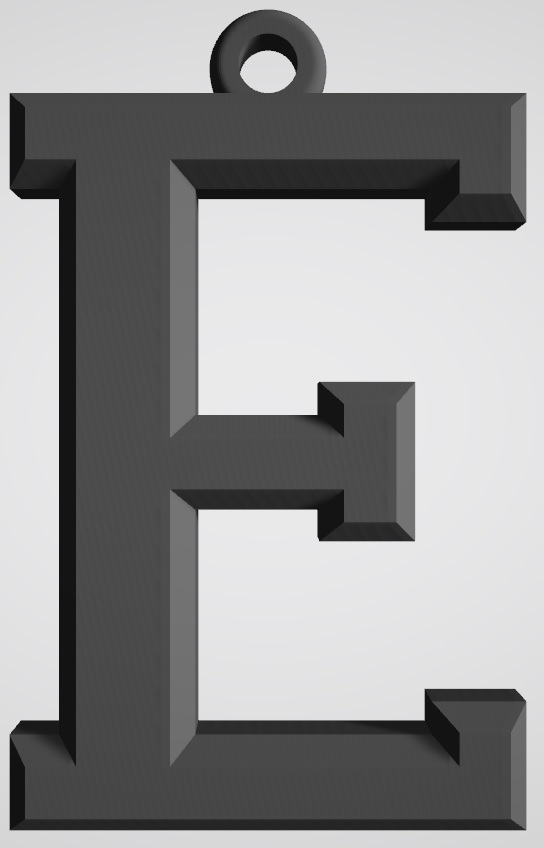 Keyring Letter E - Varsity by SGlacken | Download free STL model ...