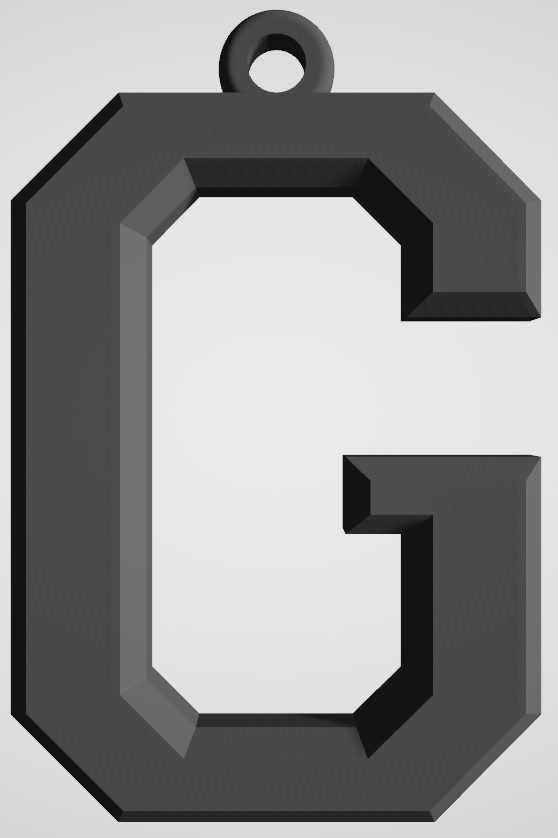 Keyring Letter G - Varsity by SGlacken | Download free STL model ...