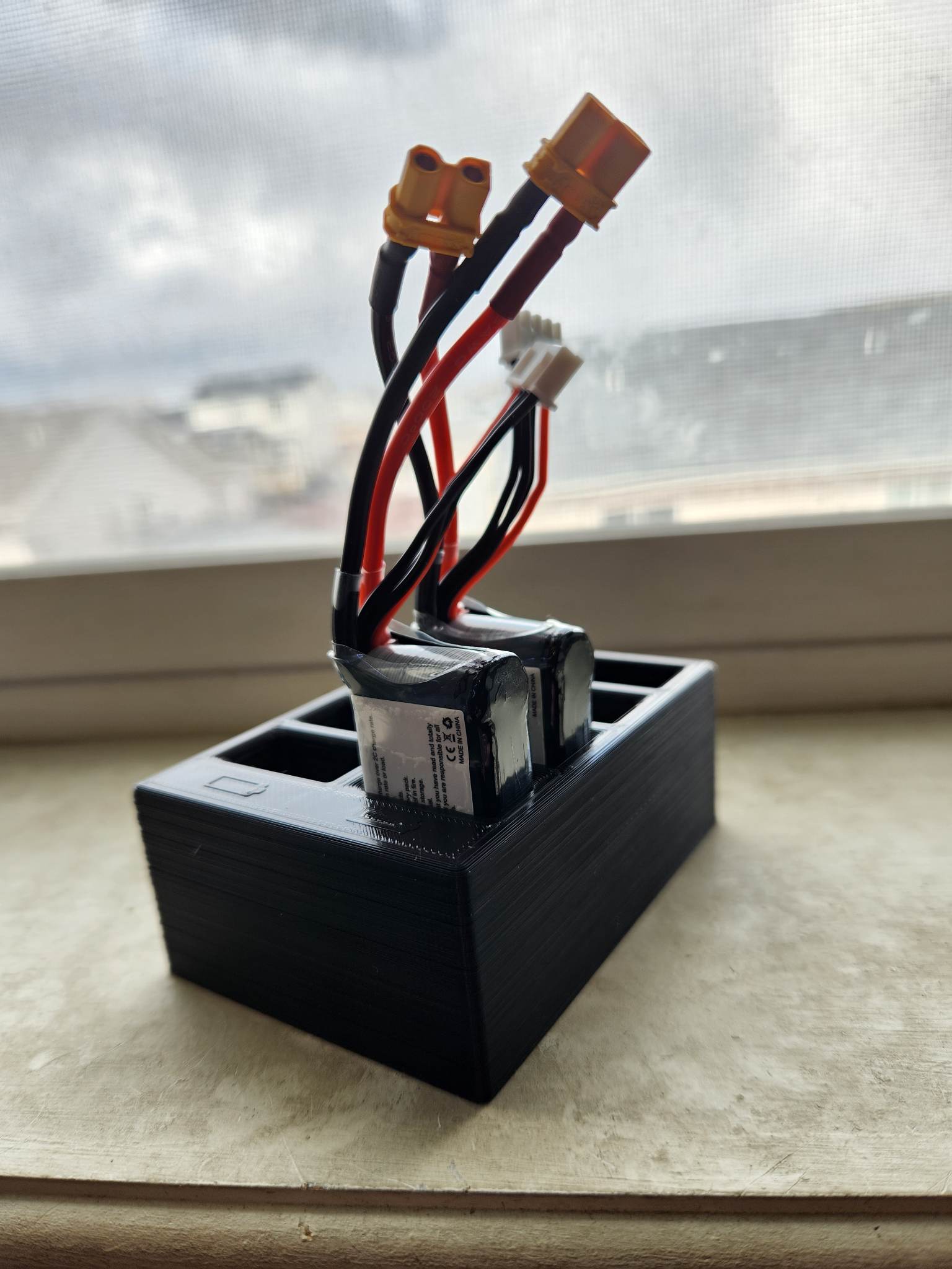 Battery holder for Ovonic 3S 450 mah lipo battery with full/empty ...