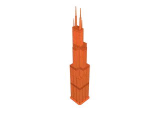 Willis (Sears) Tower - Chicago , USA by MiniWorld3D | Download free STL ...