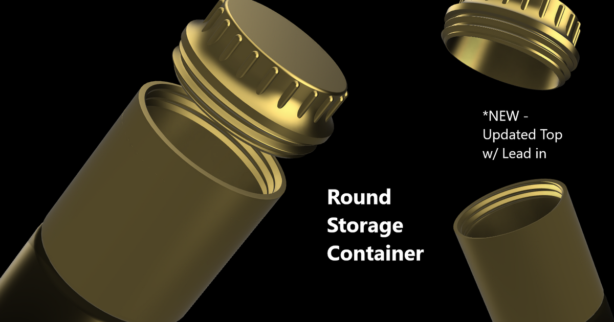 Round Threaded Storage Container by McTech3D | Download free STL model ...