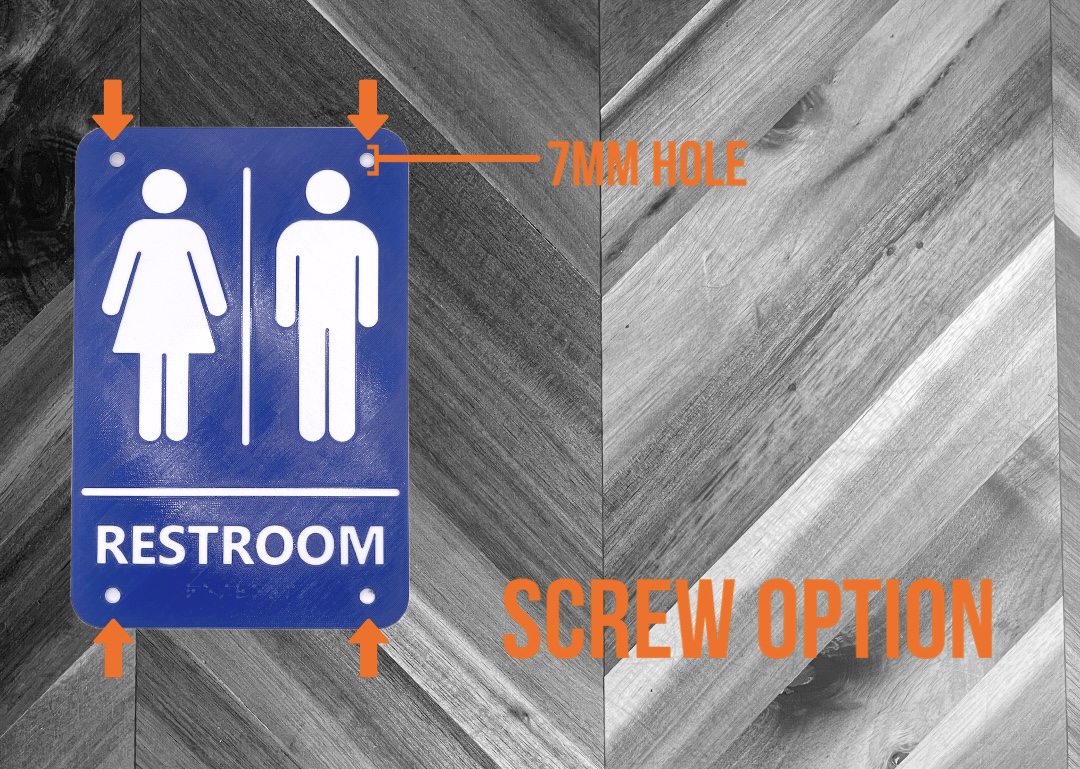 Restroom signs by ViddyPrints | Download free STL model | Printables.com