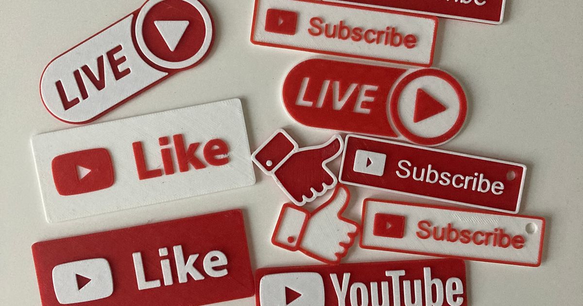 Youtube graphics pack by jumbre23 | Download free STL model ...