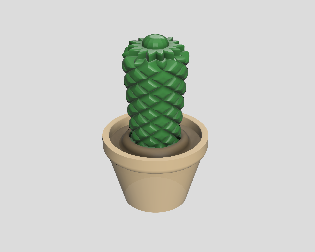 Home Decor Cactus Pot by PowerBuffy | Download free STL model ...