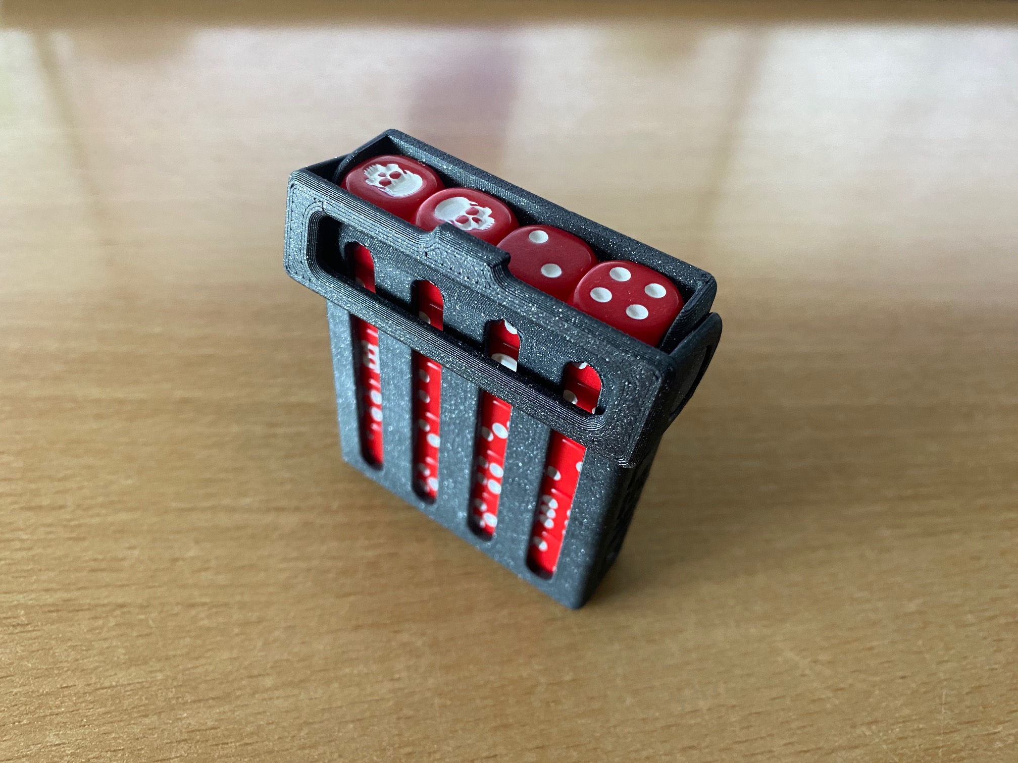 Dice box with rotatable cover for 12 and 16mm Dice by MAKERTEAM ...