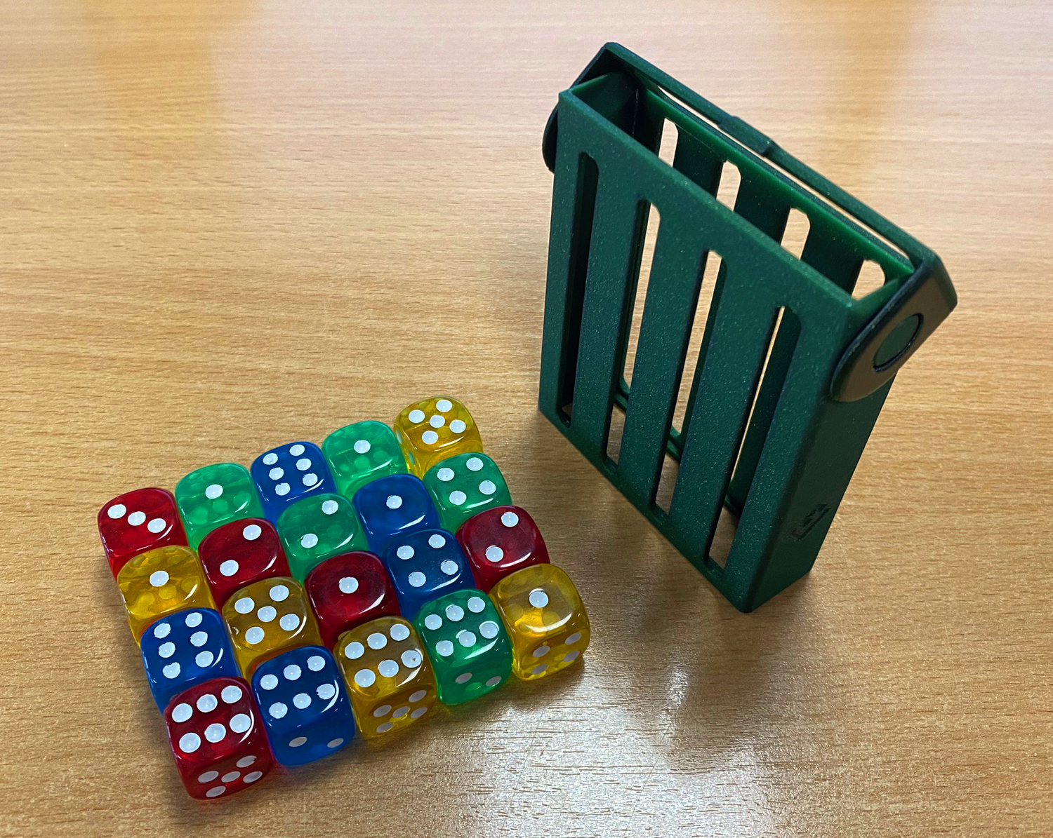 Dice box with rotatable cover for 12 and 16mm Dice by MAKERTEAM ...