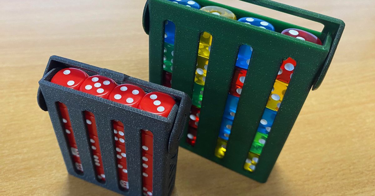 Dice box with rotatable cover for 12 and 16mm Dice by MAKERTEAM ...