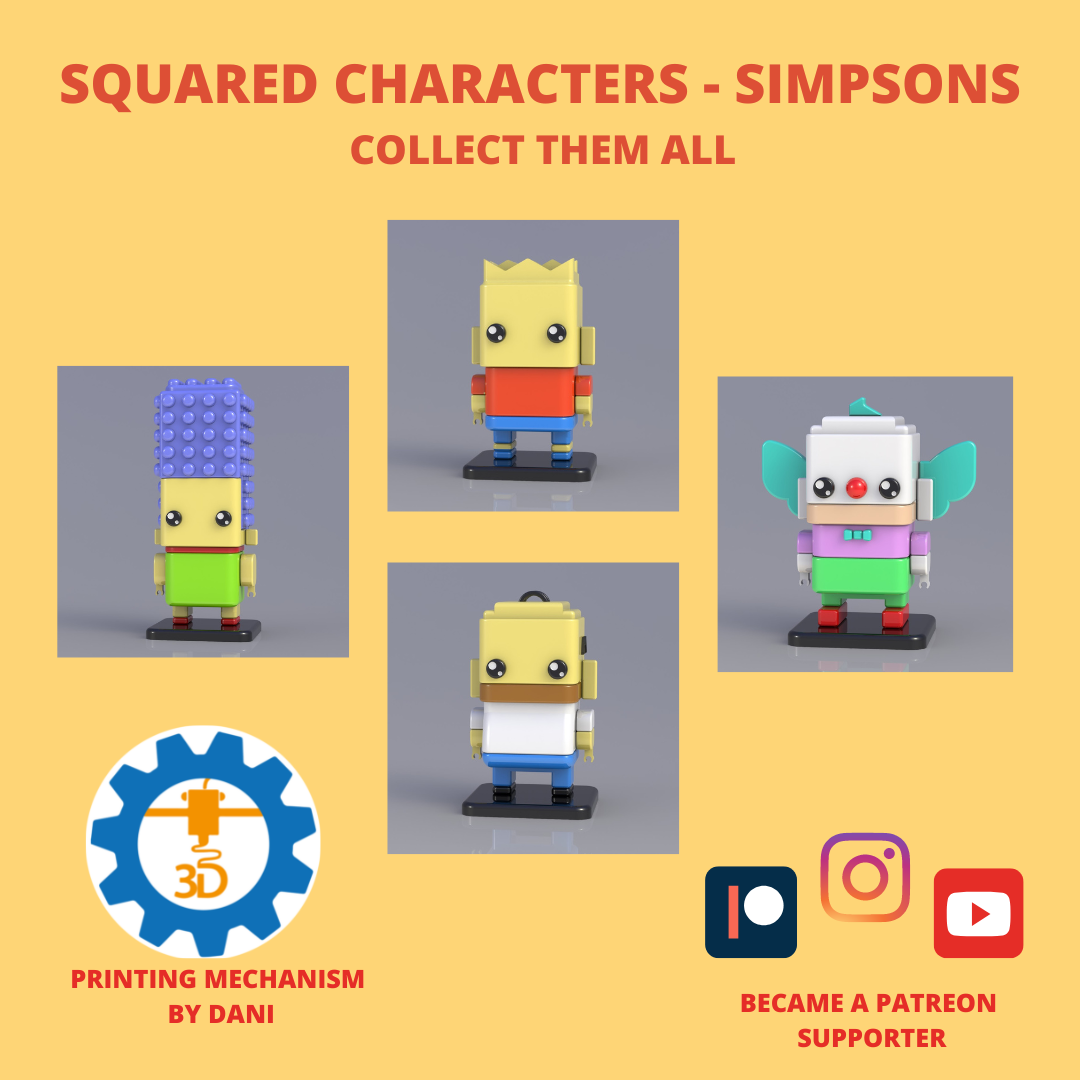SQUARED HOMER SIMPSON by Printing Mechanisms By Dani | Download free ...