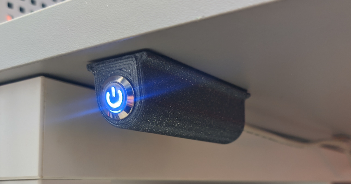 Under desk push button case 12mm by Enderowiec | Download free STL ...