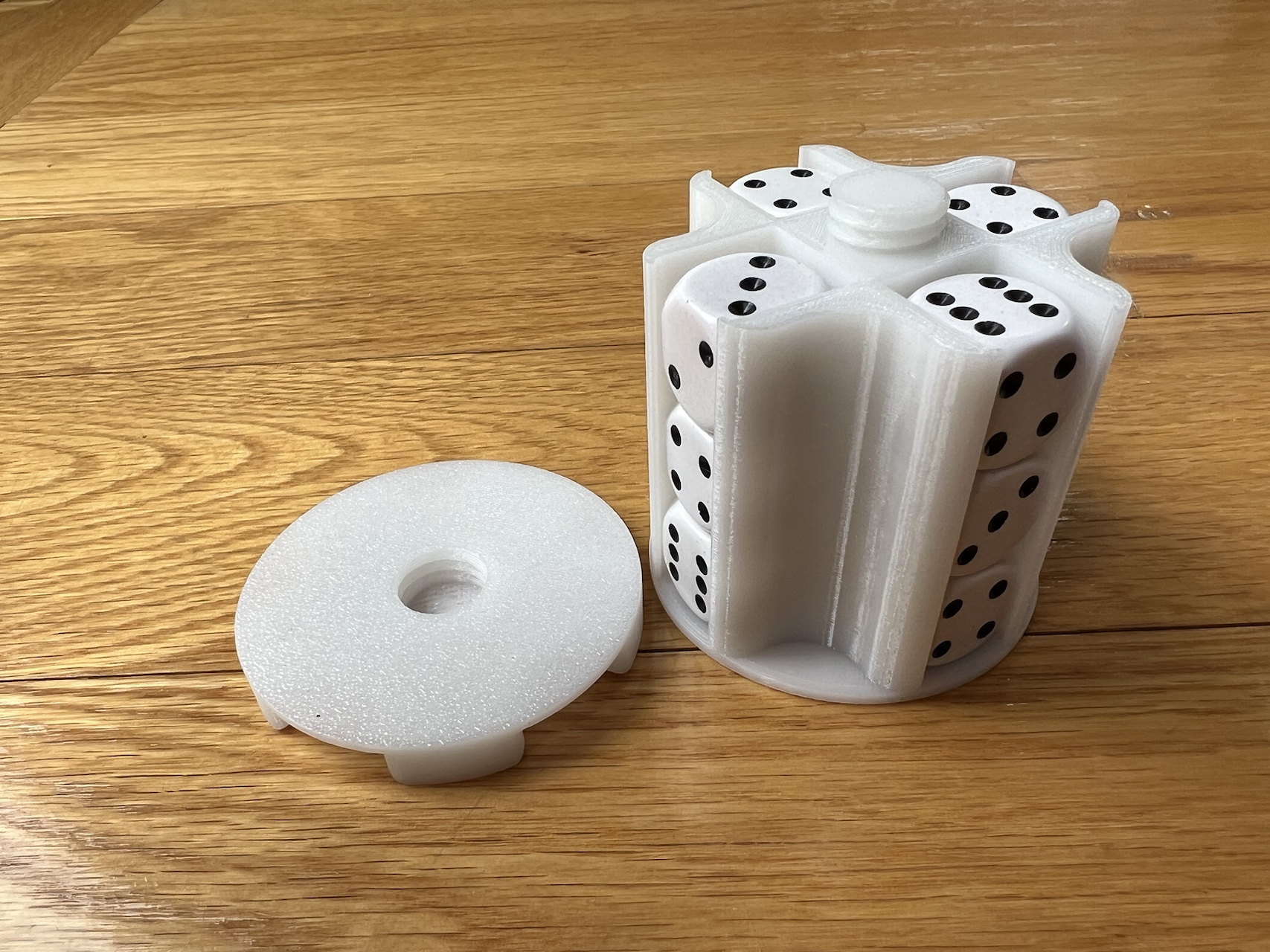 Customizable D6 dice holder (with Mushroom-Fitting Bonus Powers) by ...