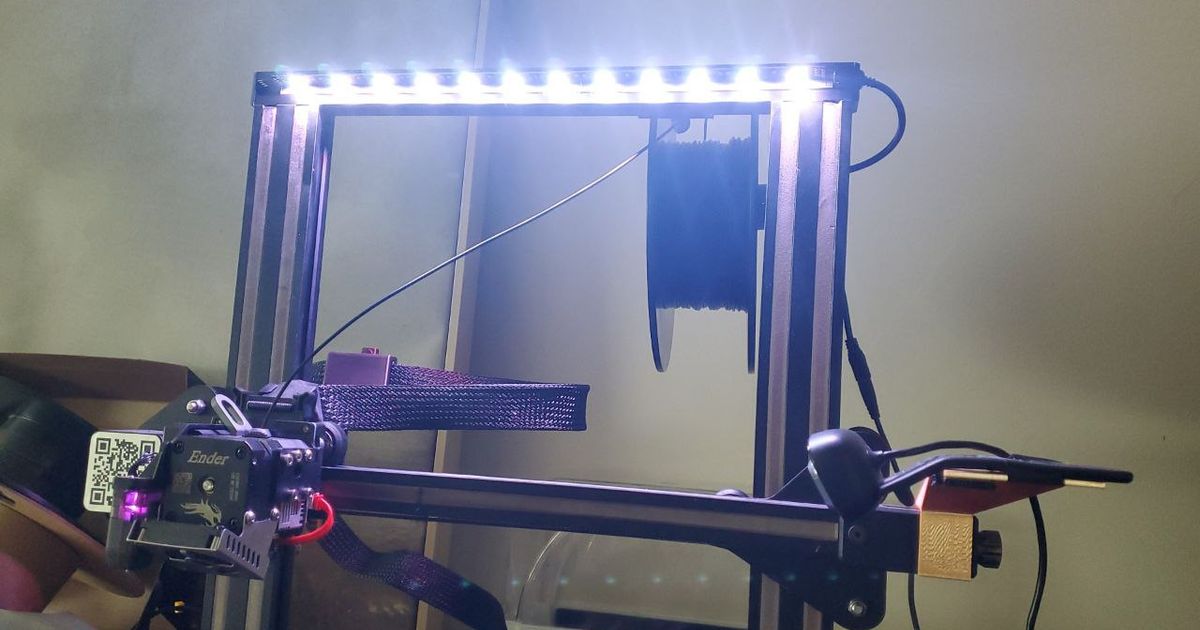 Ender 3 LED strip mount by JCDenton14 | Download free STL model ...