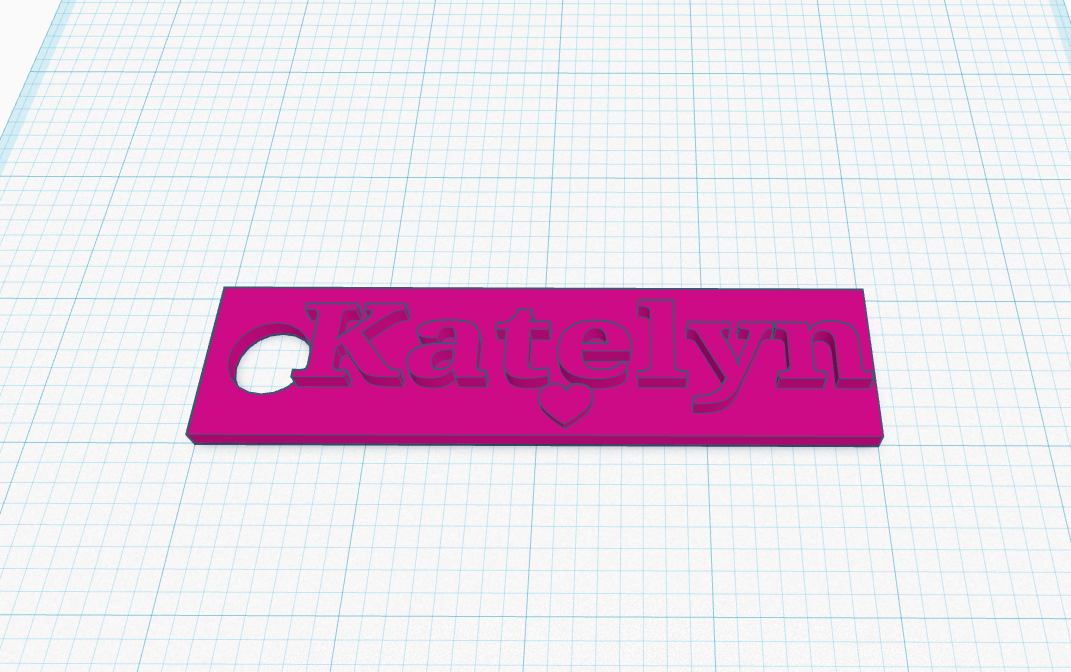 Kate's first nametag by C.Wyatt | Wyatt Industries | Download free STL ...