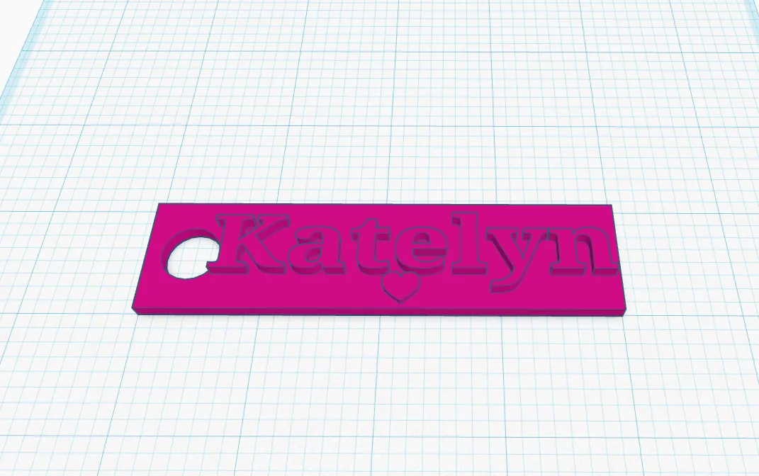 Kate's first nametag by C.Wyatt | Wyatt Industries | Download free STL ...
