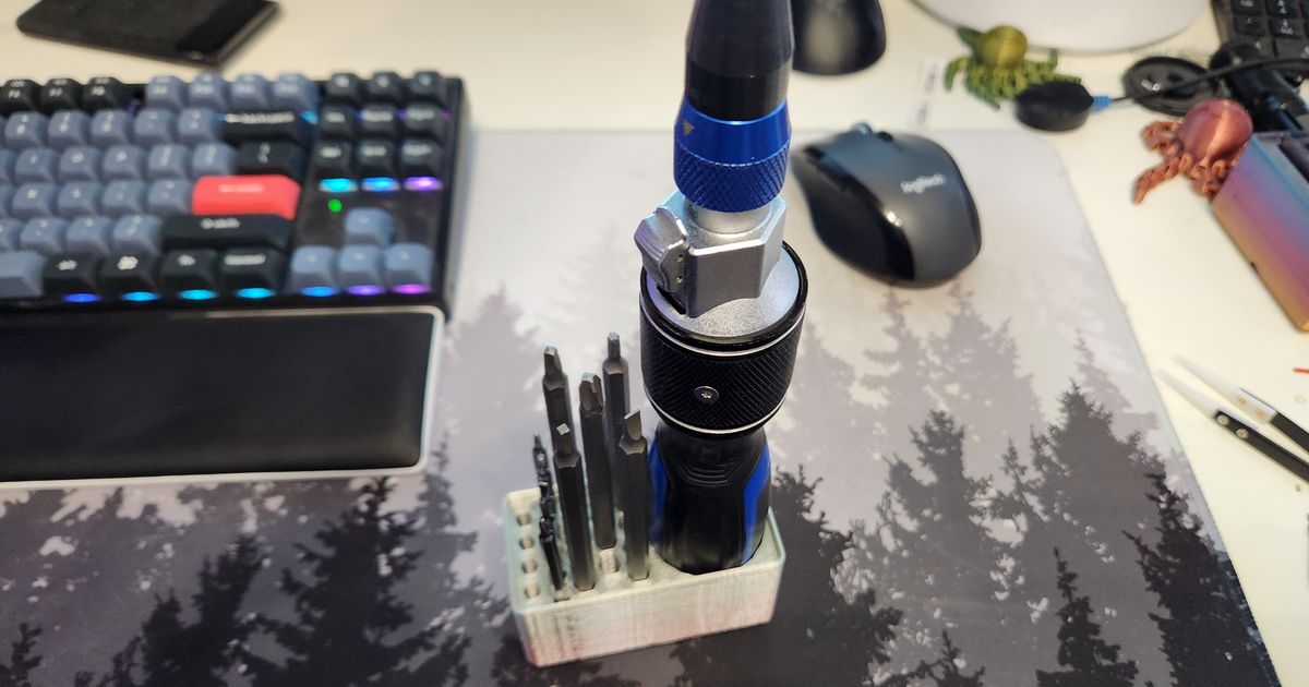 Gridfinity Kobalt Double-drive screwdriver and bit holder by Cullen ...
