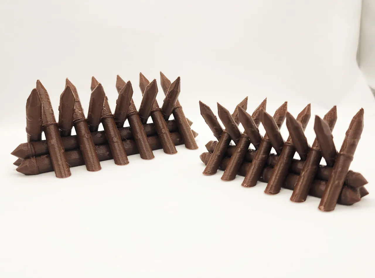 Medieval Palisade Spiked Barrier - No Supports by Triple G Workshop ...