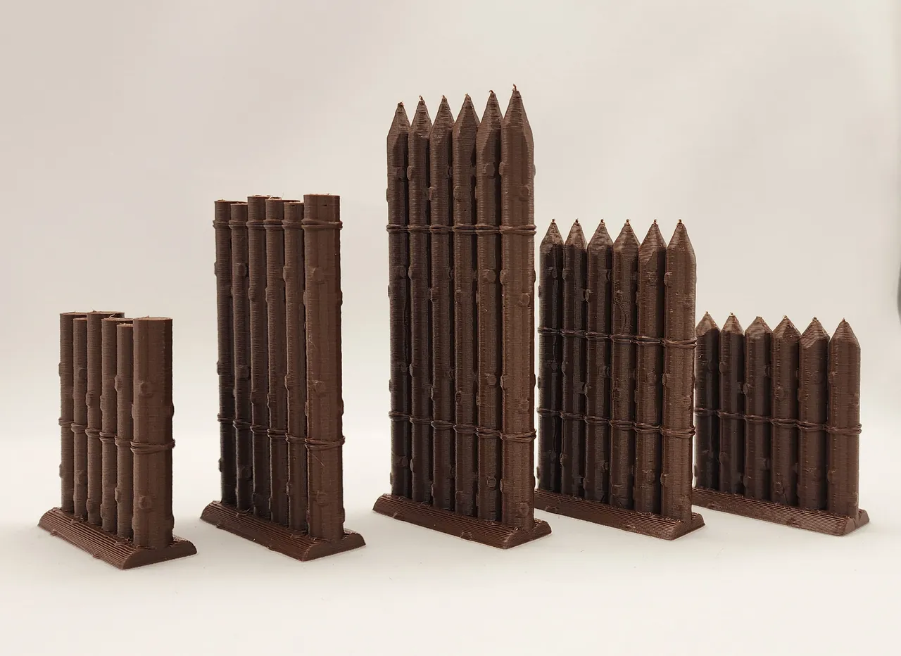 Medieval Palisade Wall Set by Triple G Workshop | Download free STL ...