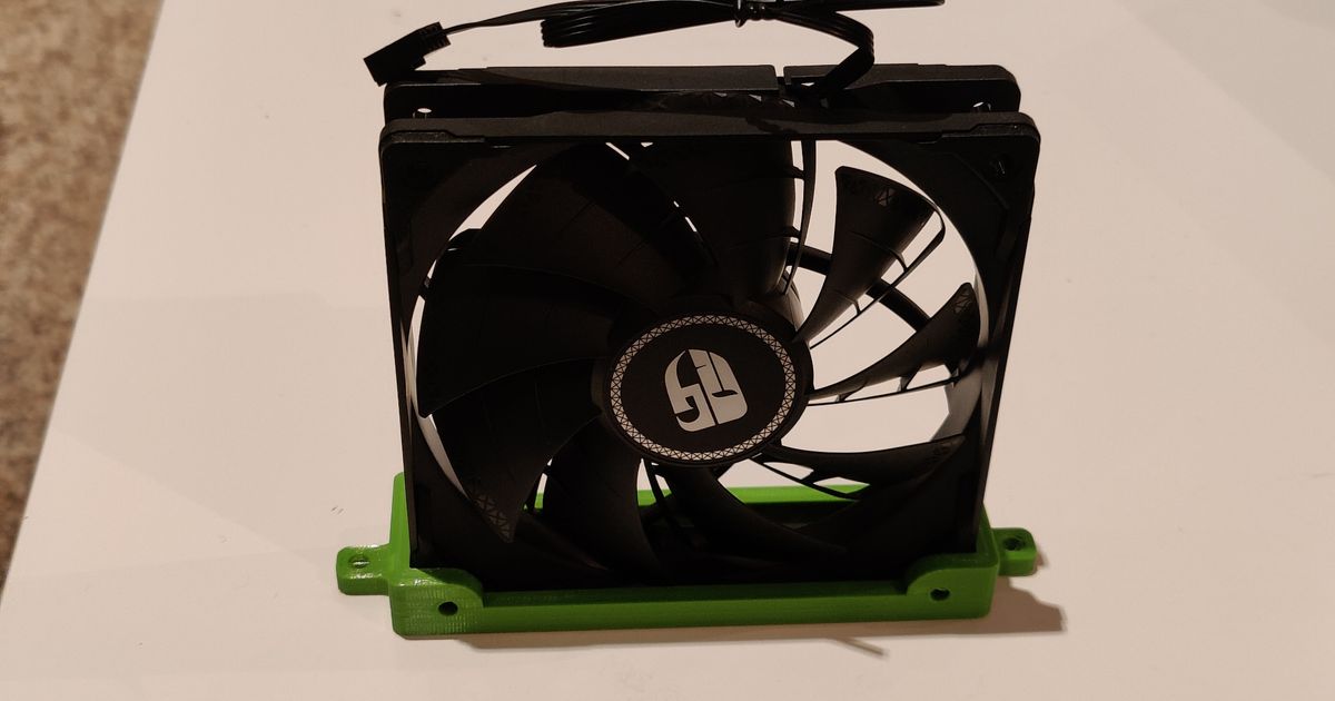 Vertical 120mm Fan Mount by BrandonN | Download free STL model ...