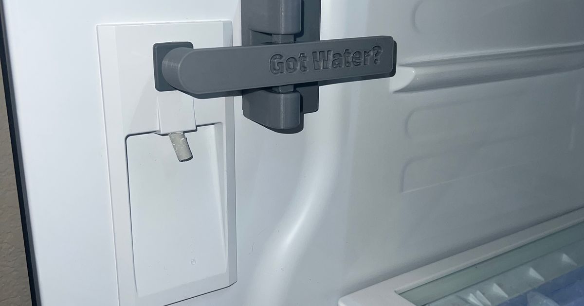 Indoor Fridge Water Dispenser Handle by Alec Miller | Download free STL ...