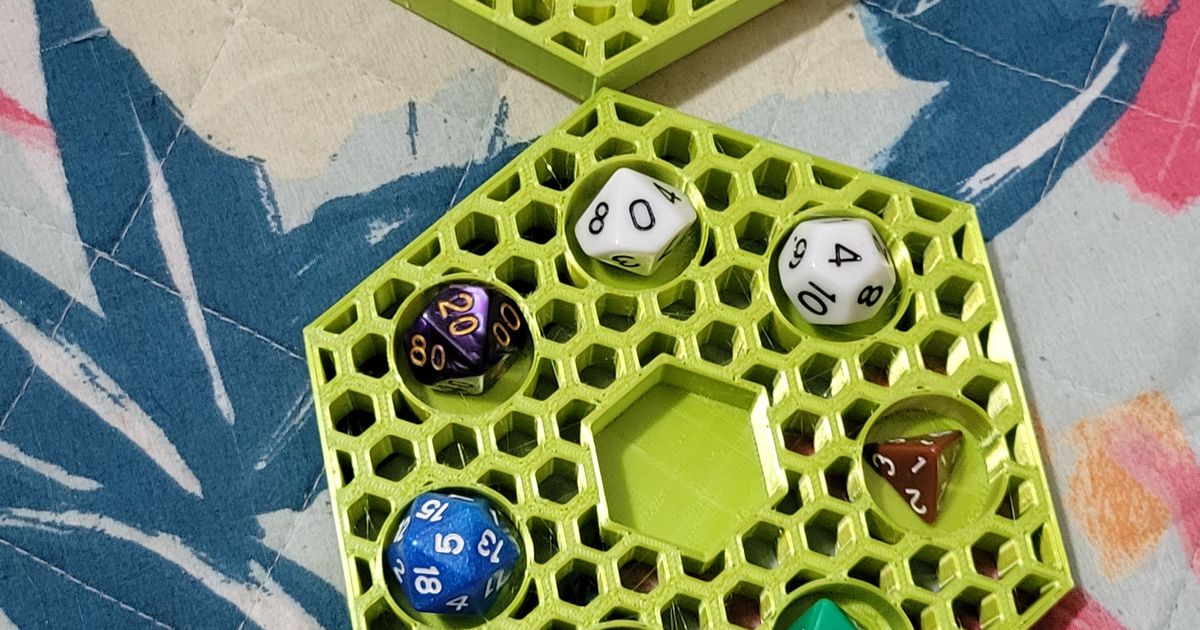 Simple Hex Dice Box by David Marr | Download free STL model | Printables.com