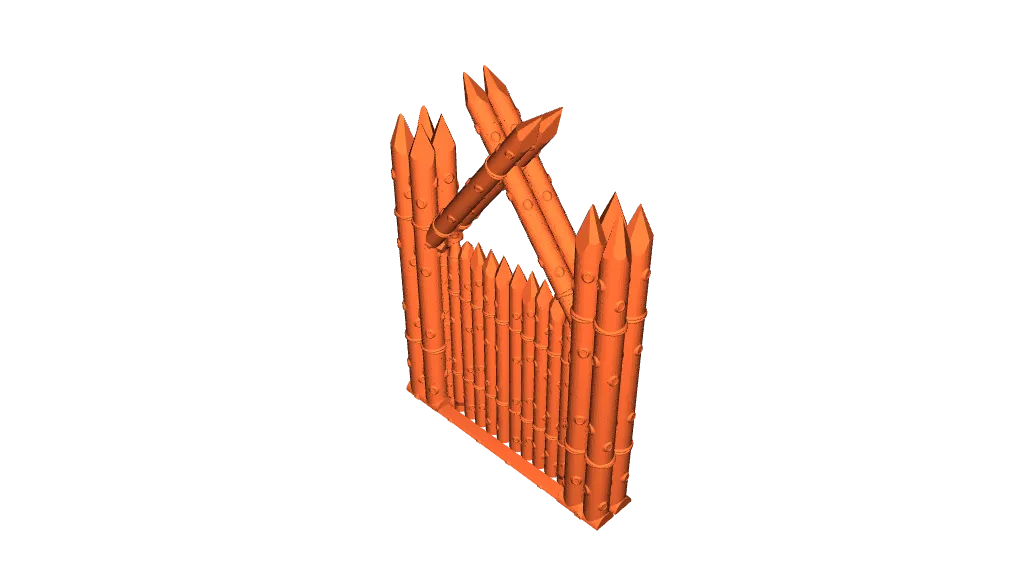 Medieval Palisade Gate & Arch - Print in Place - No Supports by Triple ...