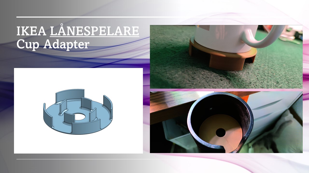 IKEA LÅNESPELARE Cup Adapter by MAKERIC | Download free STL model ...