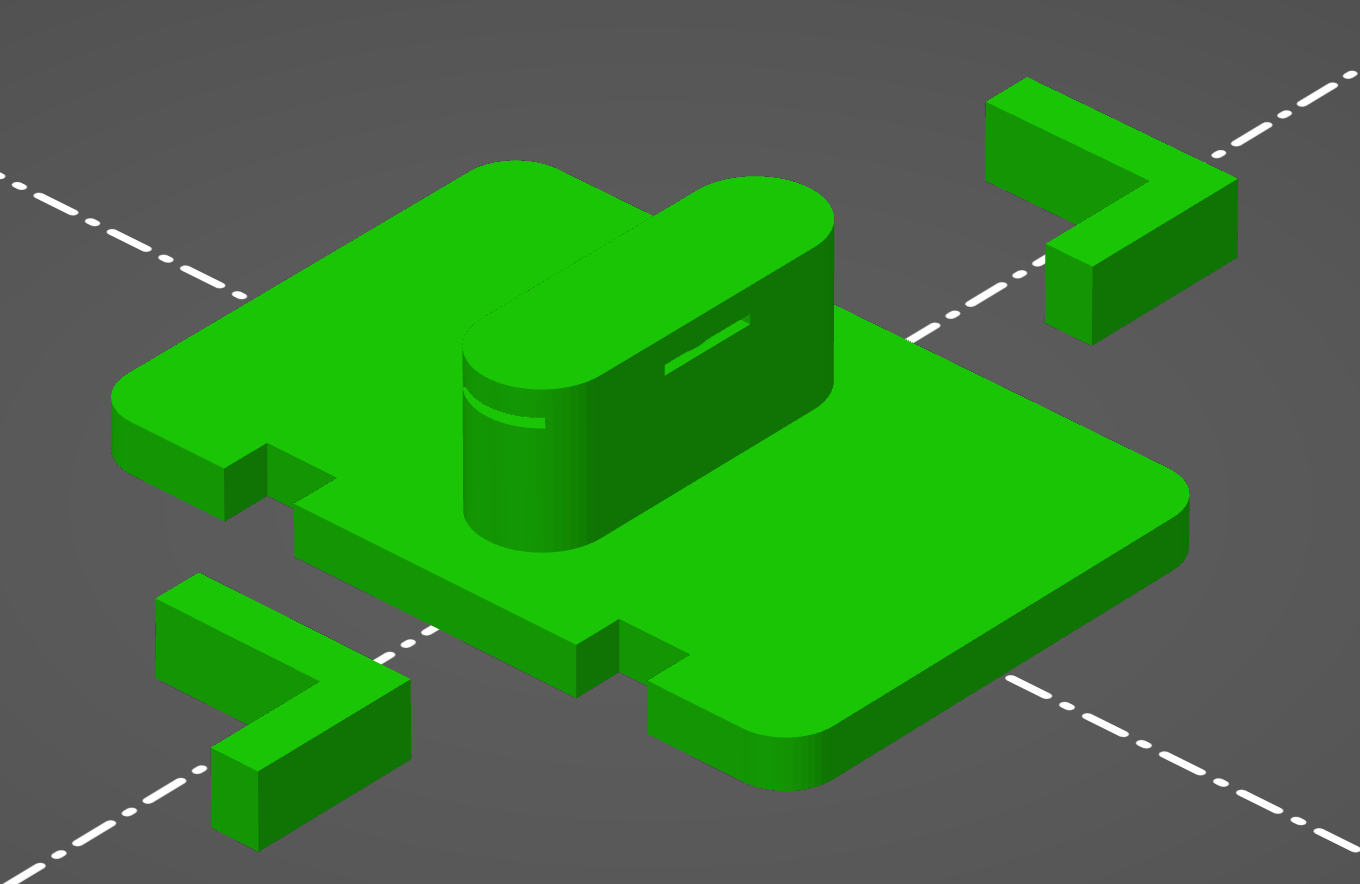 Universal lockable SKADIS plate with two hooks (parametrized model and ...