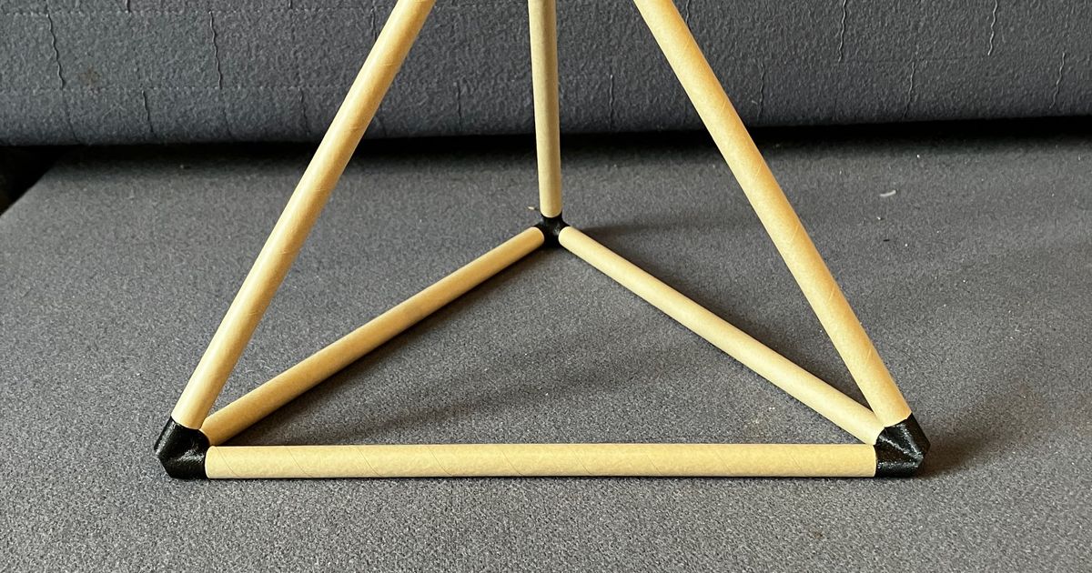 Make a pyramid with straws // platonic solid tetrahedron by KANO ...