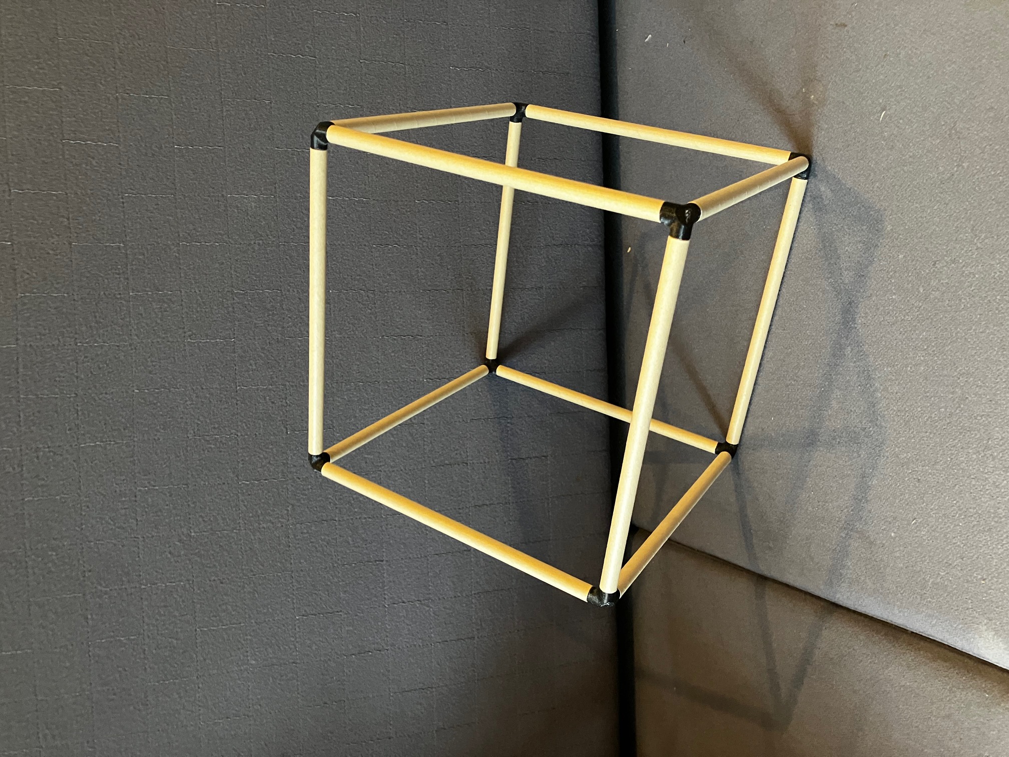 Make a cube with straws // platonic solid hexahedron by KANO editions ...