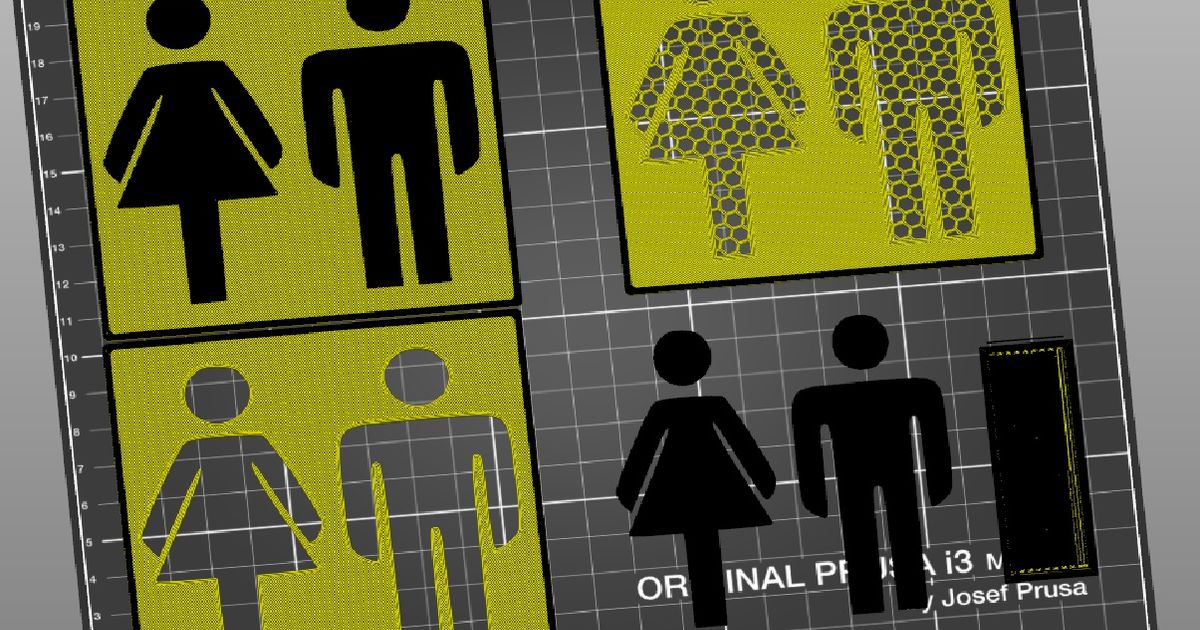 WC ŠTÍTEK - WC LABEL by DRÁTENÍK | Download free STL model | Printables.com