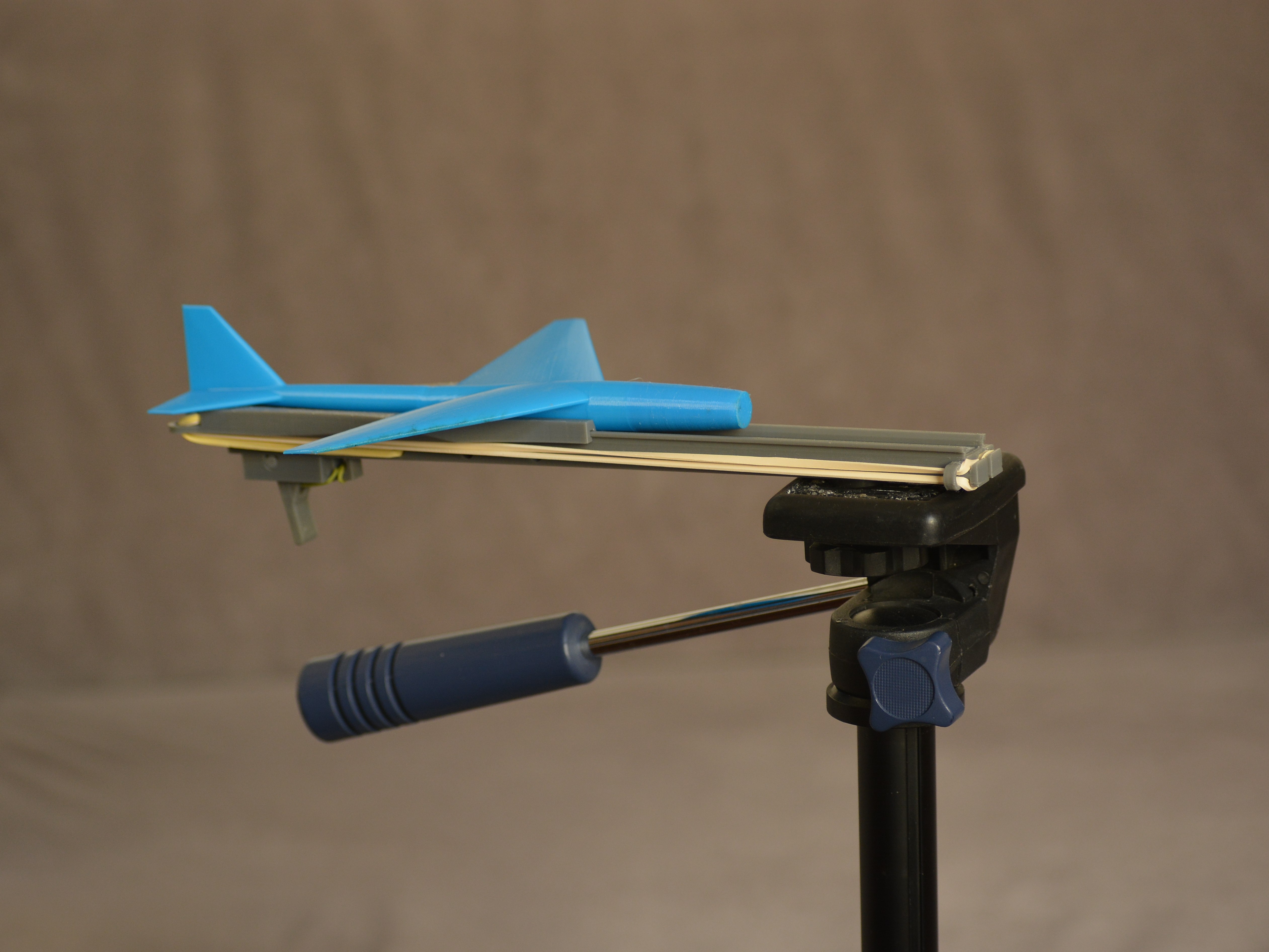 Vase mode glider (customizable) with rubber band hand launcher and ...