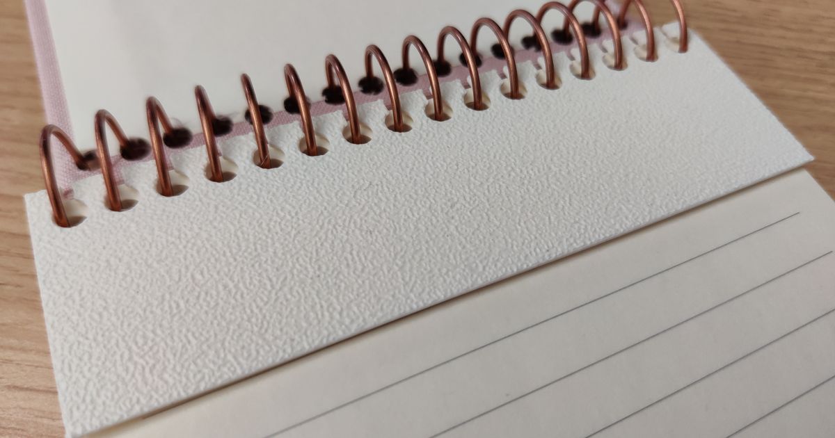 Kozo A5 spiral notepad bookmark by Kitty | Download free STL model ...