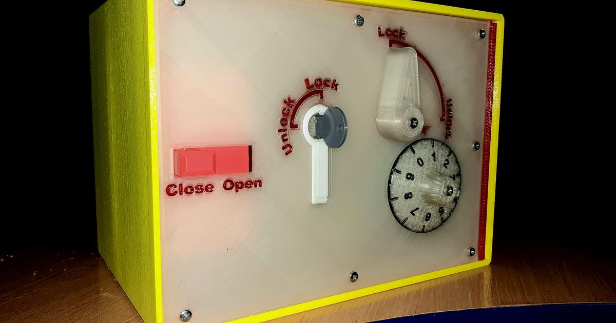 SAFE with a KEY and COMBINATION lock by Petr | Download free STL model ...