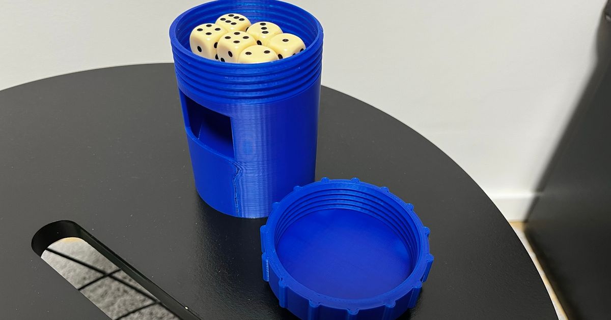 Dice storage with built in dice roller by Adam | Download free STL ...