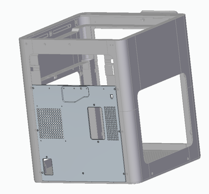 Bambu Lab P1P back/rear panel/cover for chamber fan installation by ...