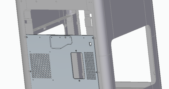Bambu Lab P1P back/rear panel/cover for chamber fan installation by ...