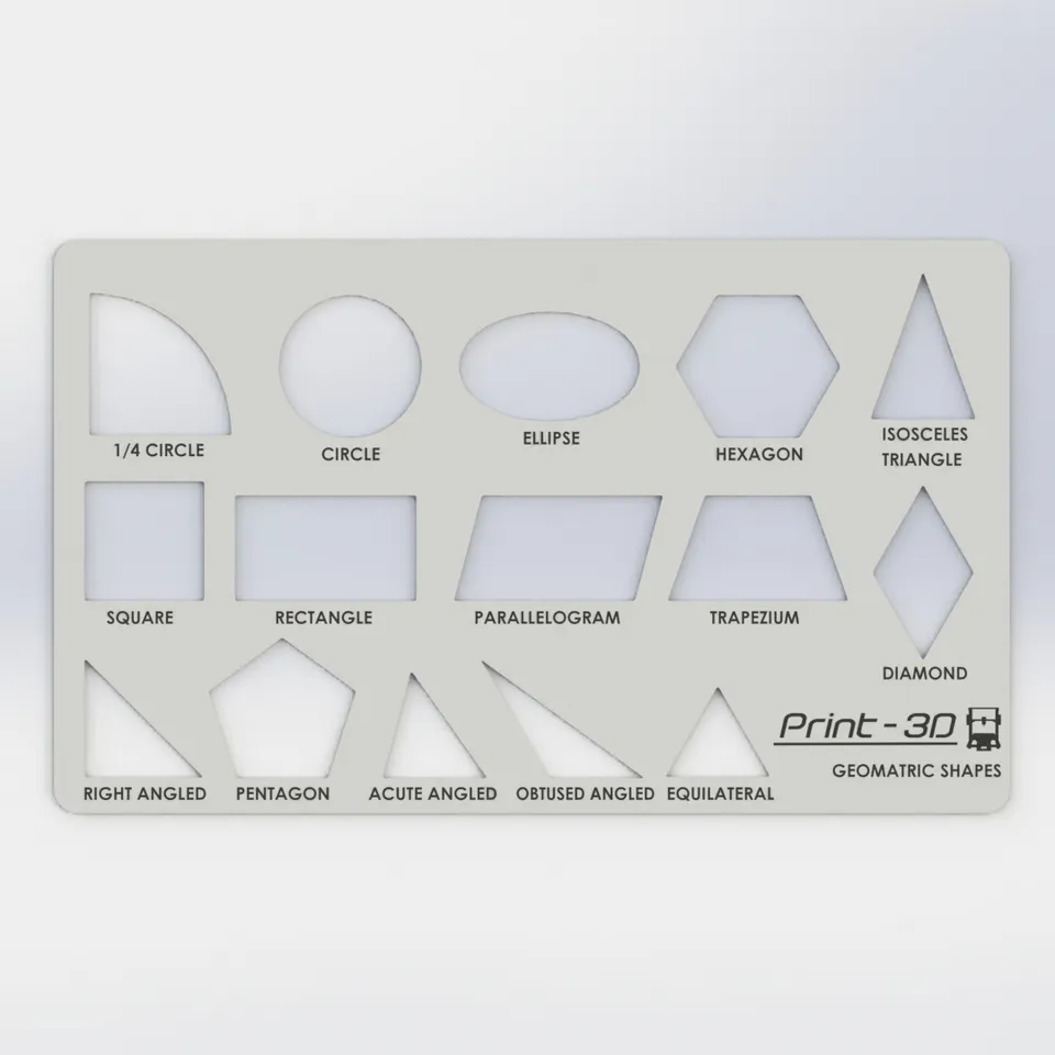 Geomatric Shapes - Drawing Template by David SM | Download free STL ...