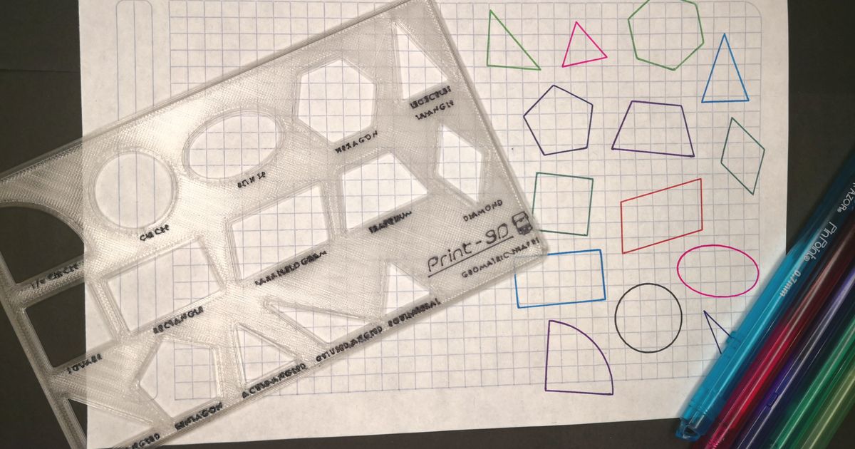 Geomatric Shapes - Drawing Template by David SM | Download free STL ...