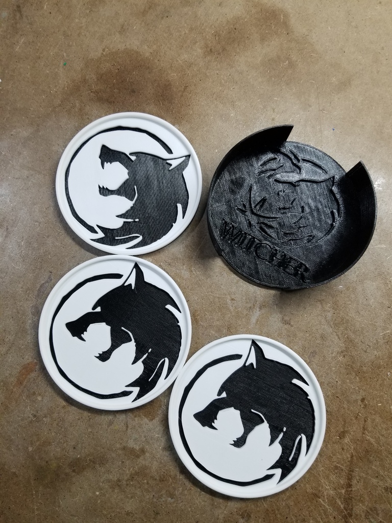 The Witcher Coasters by Tech_Outreach | Download free STL model ...