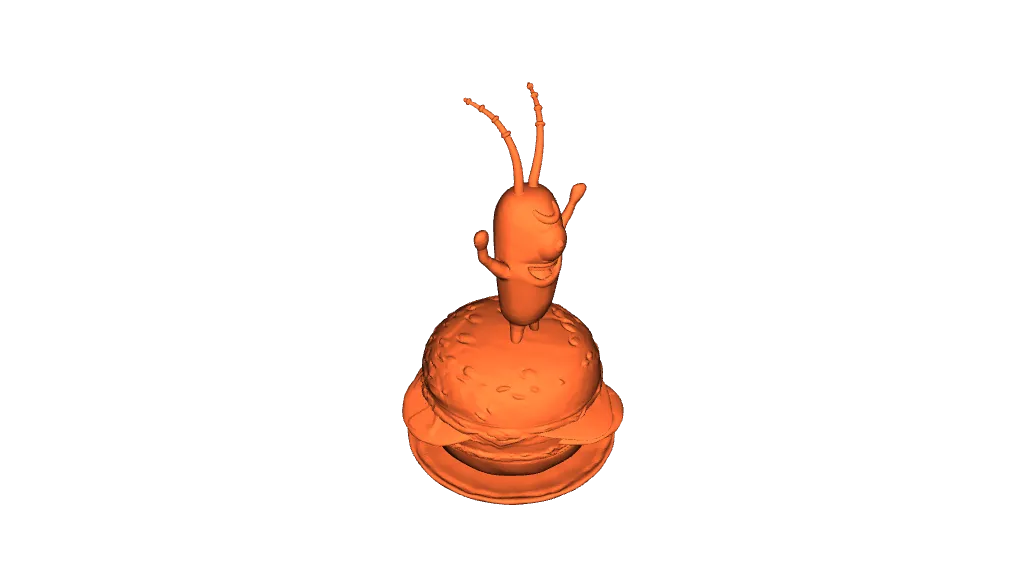 Plankton on Crabby Patty. by Peter Farell | Download free STL model ...