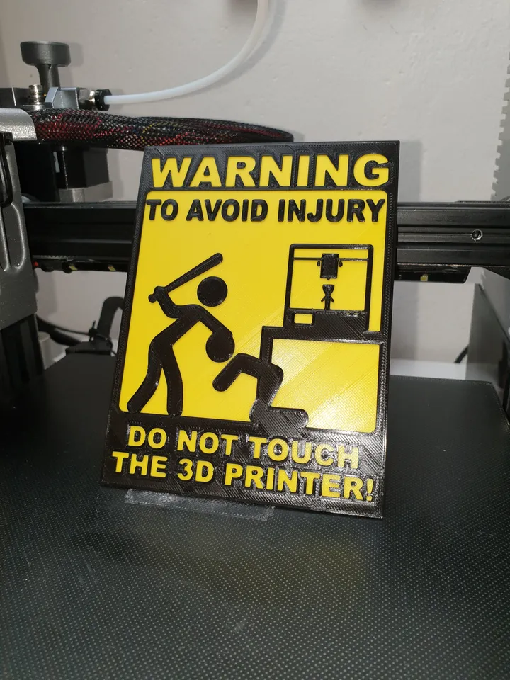 3D Printer Warning sign Original (editable Uptade) by Tower 3D ...