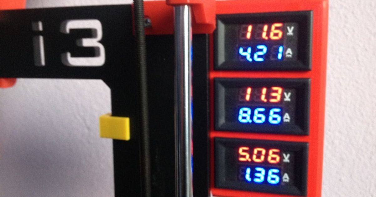 Volt + ampere meter bracket by Pixelmagic | Download free STL model ...