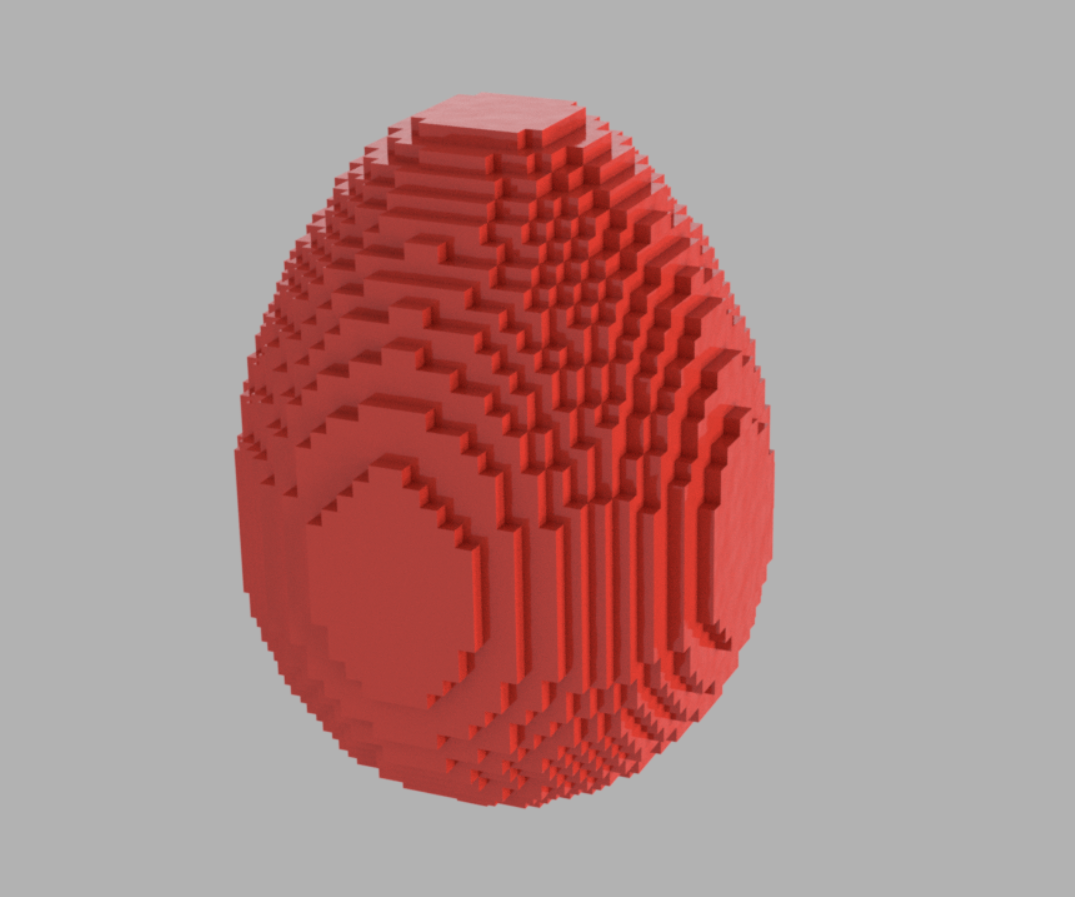 Pixelated Egg Model by Adam L | Download free STL model | Printables.com