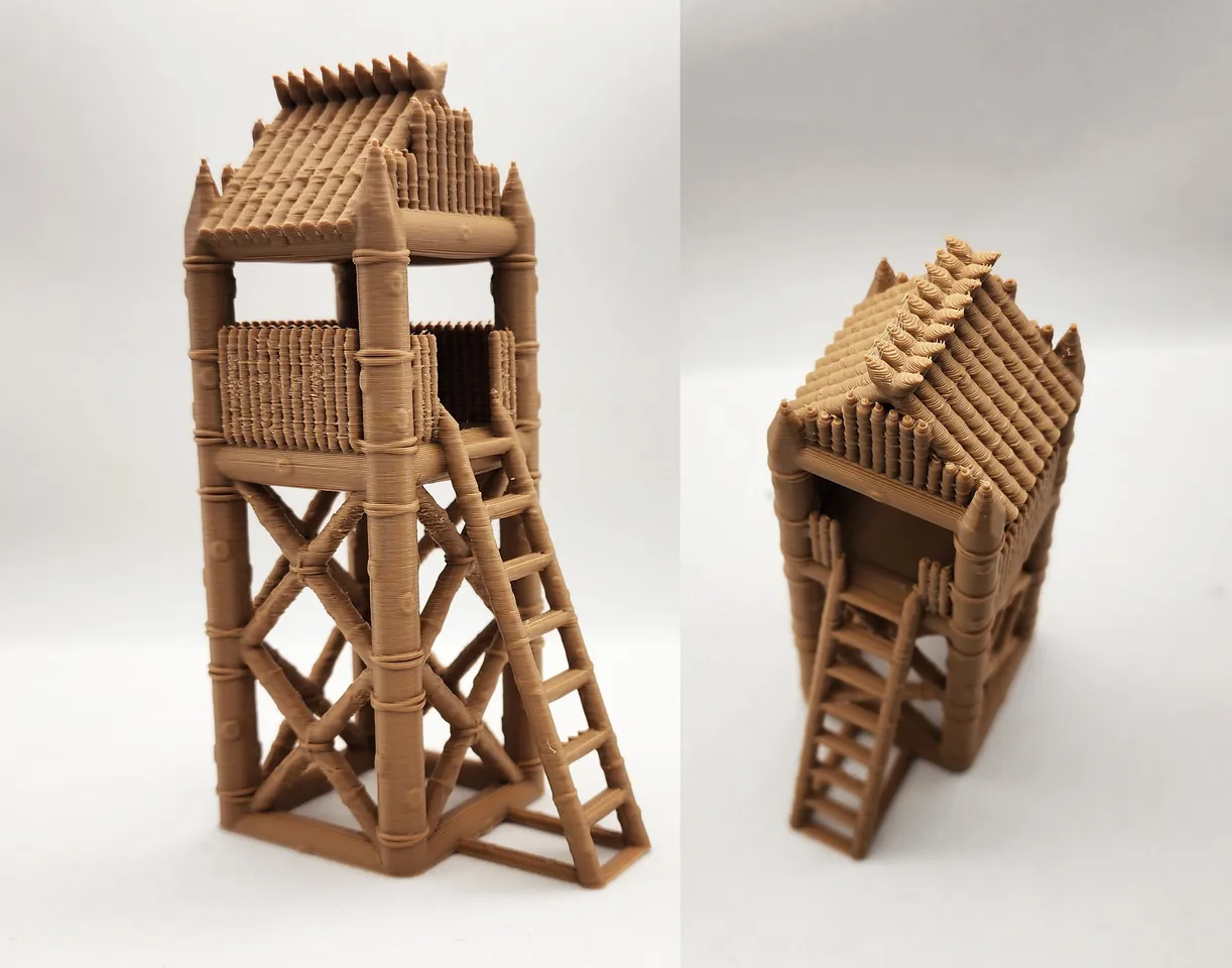 Medieval Palisade Lookout Tower - No Supports by Triple G Workshop ...