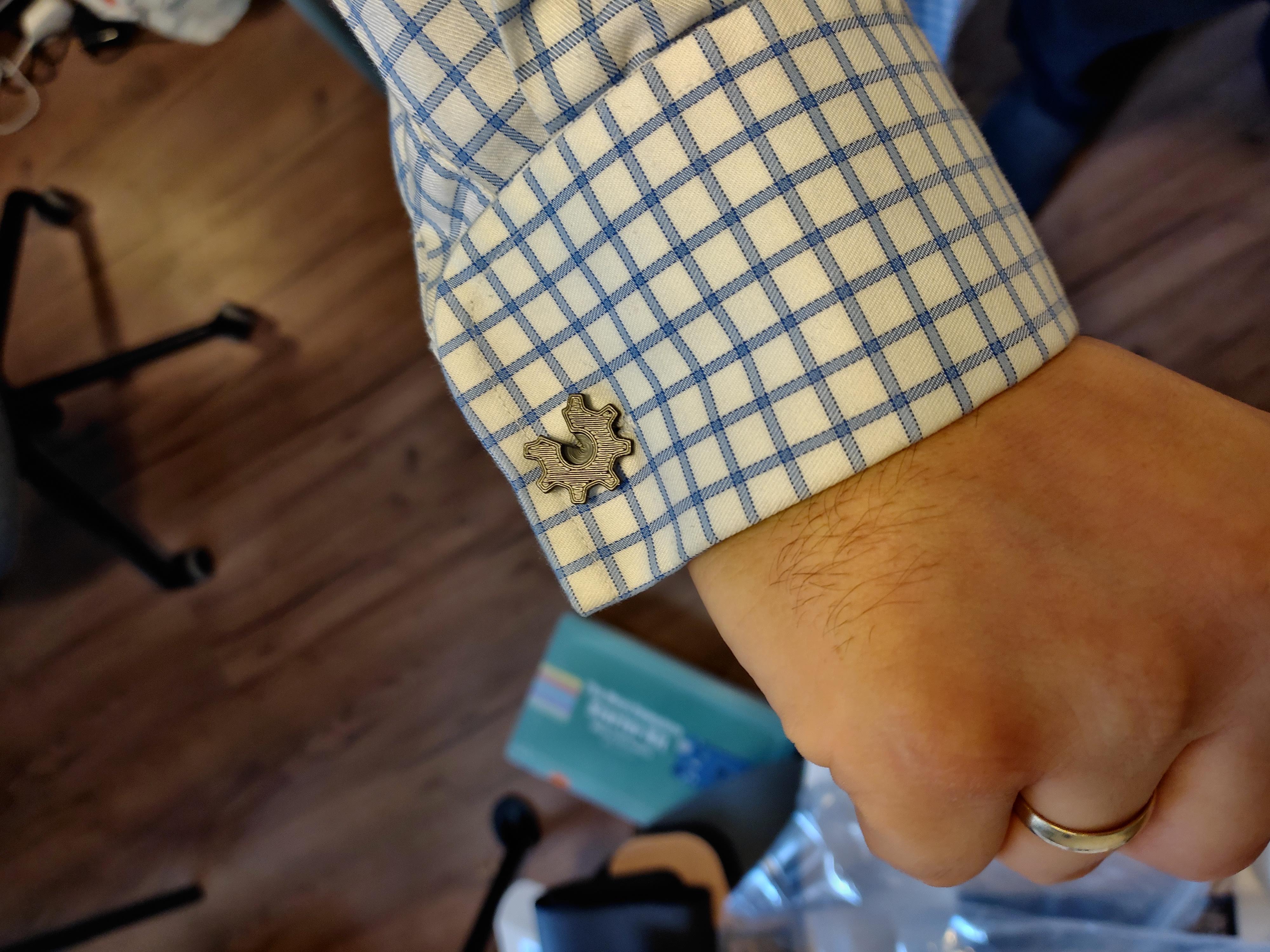 Cufflink with Open Hardware and open source logos by Flowmotion ...