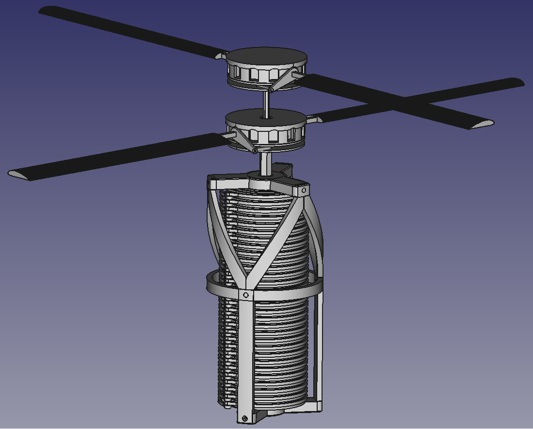 Spring Powered Coaxial Rotorcraft by zbuser | Download free STL model ...